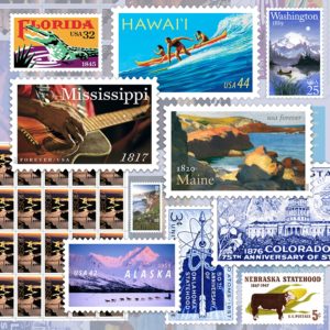 All 50 states on stamps - U.S. Postal Facts